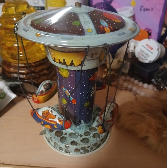 Other | Vintage Carousel Tin Toy With Space Theme | Poshmark